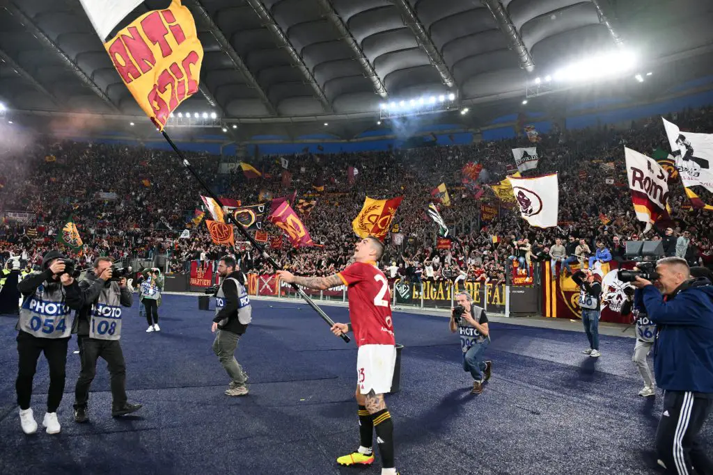 Roma's Gianluca Mancini could be banned for unfurling anti-Lazio flag ...